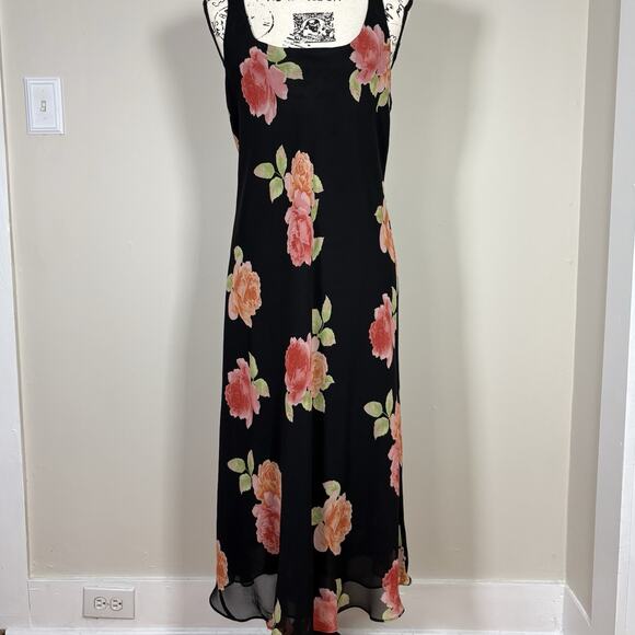 Spenser Jeremy | Dresses | Vtg 9s Spenser Jeremy 00 Silk Rose Floral ...